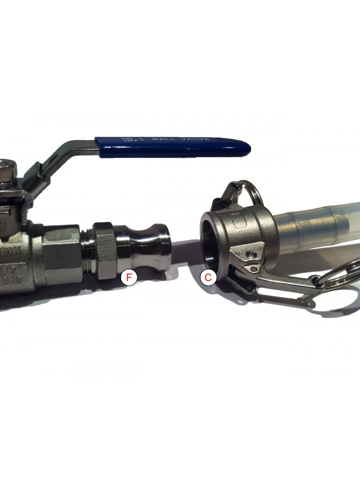 1/2" BSP Type D Camlock Fitting