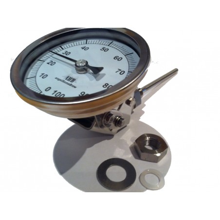 83mm Adjustable Head Stainless Steel Thermometer